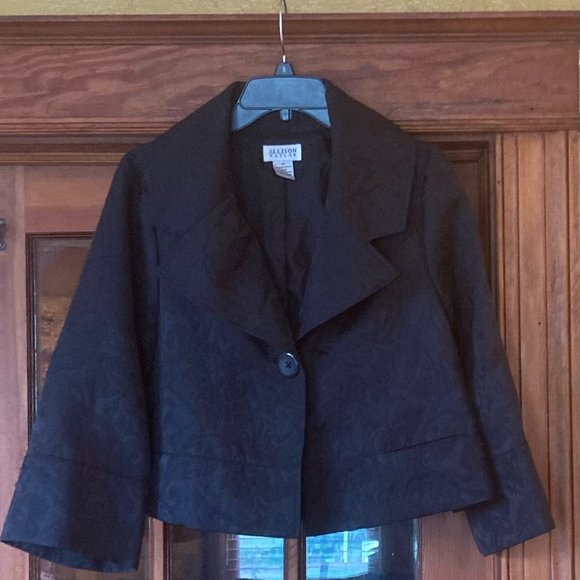 Allison Taylor | Jackets & Coats | Black Cape Midwaist Evening Jacket ...